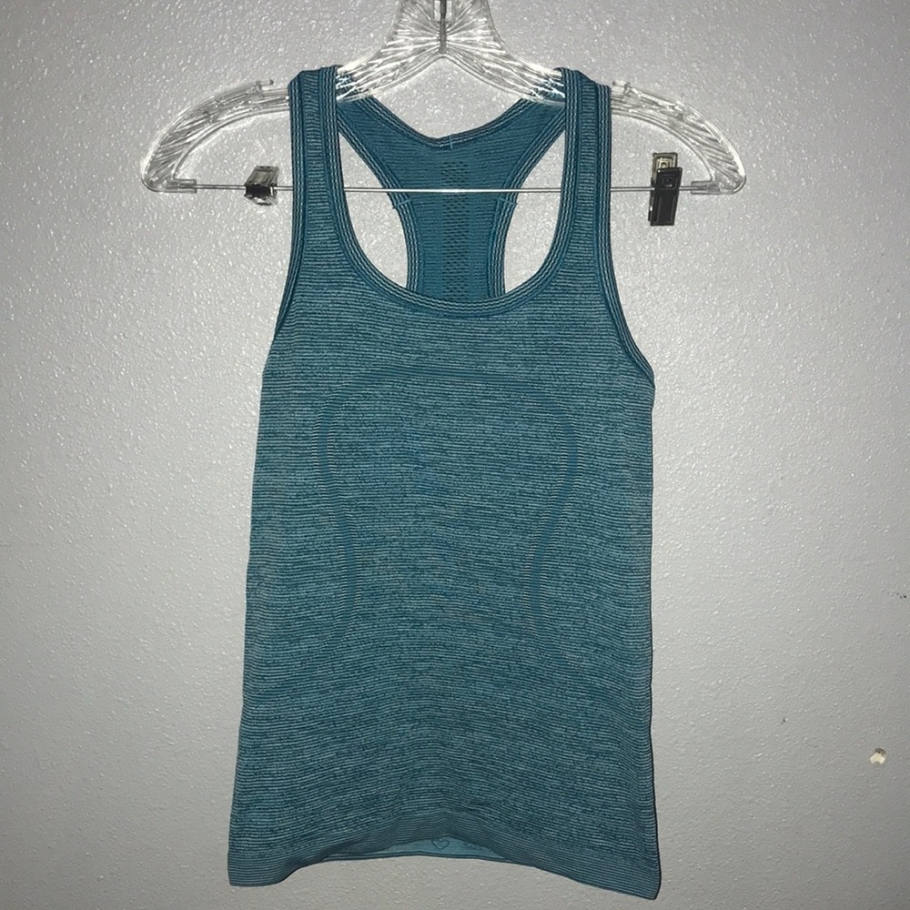 Lululemon Indian Ocean Aqua Tea Racerback Seamless Sw… - Gem